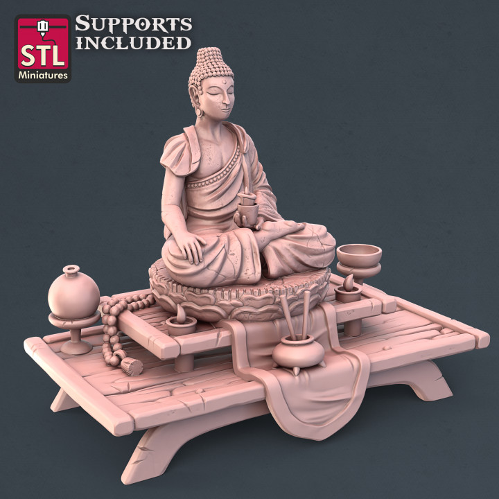3D Printable Monk Set by STL Miniatures