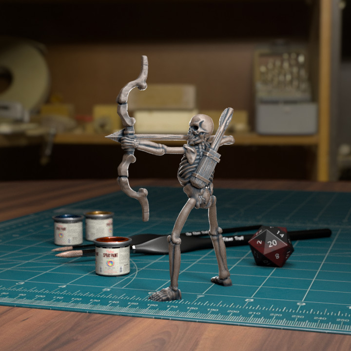 3D Printable Skeleton Bow Drawn [Pre-Supported] by TytanTroll Miniatures
