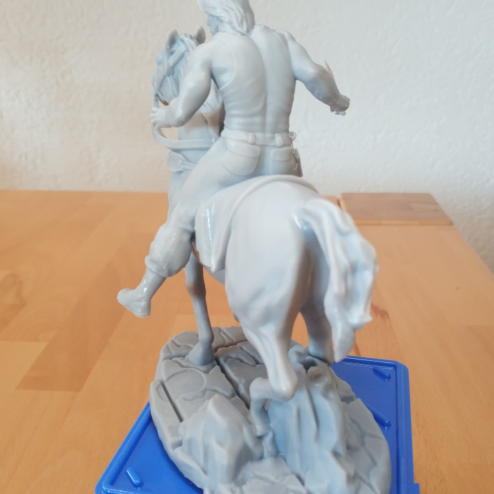 3D Printable Rambo on Horseback by Rudolf Arendt