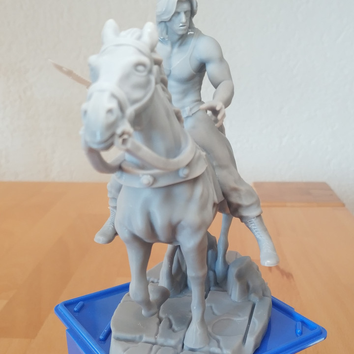 3D Printable Rambo on Horseback by Rudolf Arendt