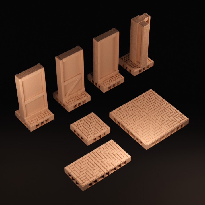 3D Printable Tavern Building Tiles - Ground Floor - OpenLOCK Modular ...