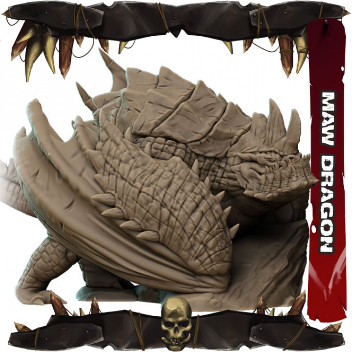 3D Printable Maw Dragon by RocketPigGames