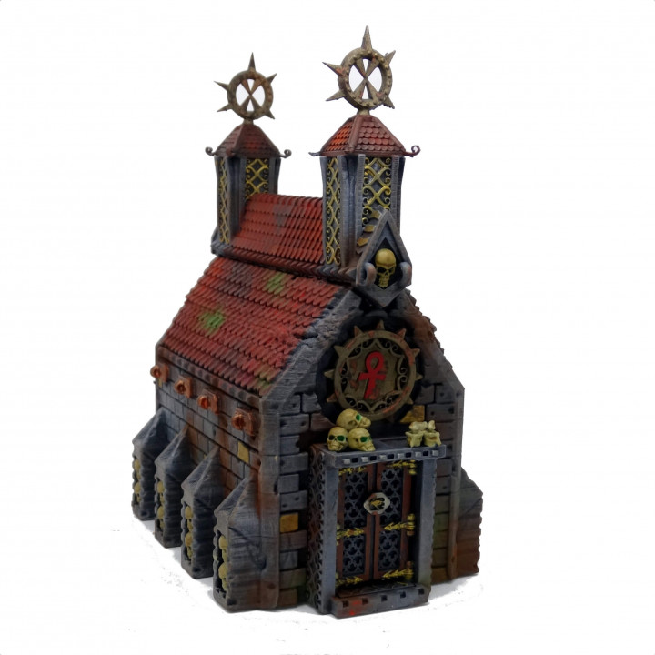 3D Printable Crypt/Church two designs with accessories by Lex Addams