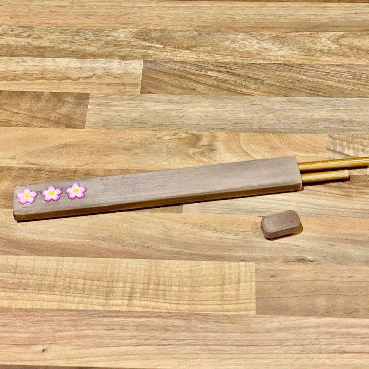 3D Printable Sakura Chopstick Cover by Lazy Bear