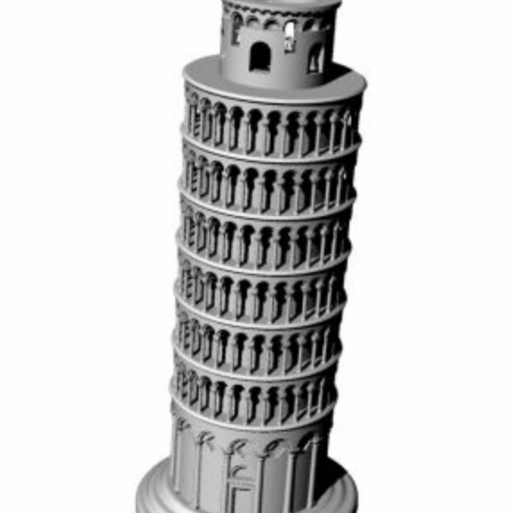 3D Printable pizza tower necklace by muguet