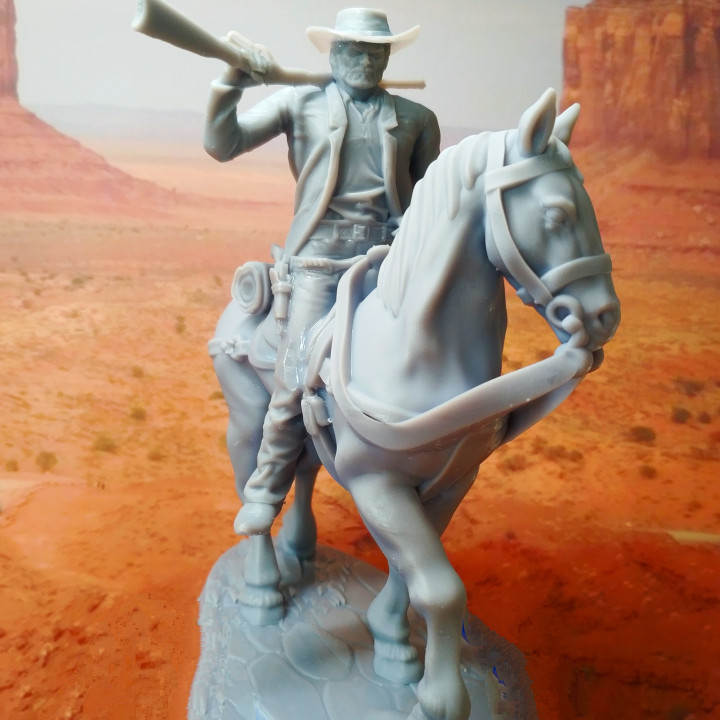 3D Printable Clint Western Rider by Rudolf Arendt