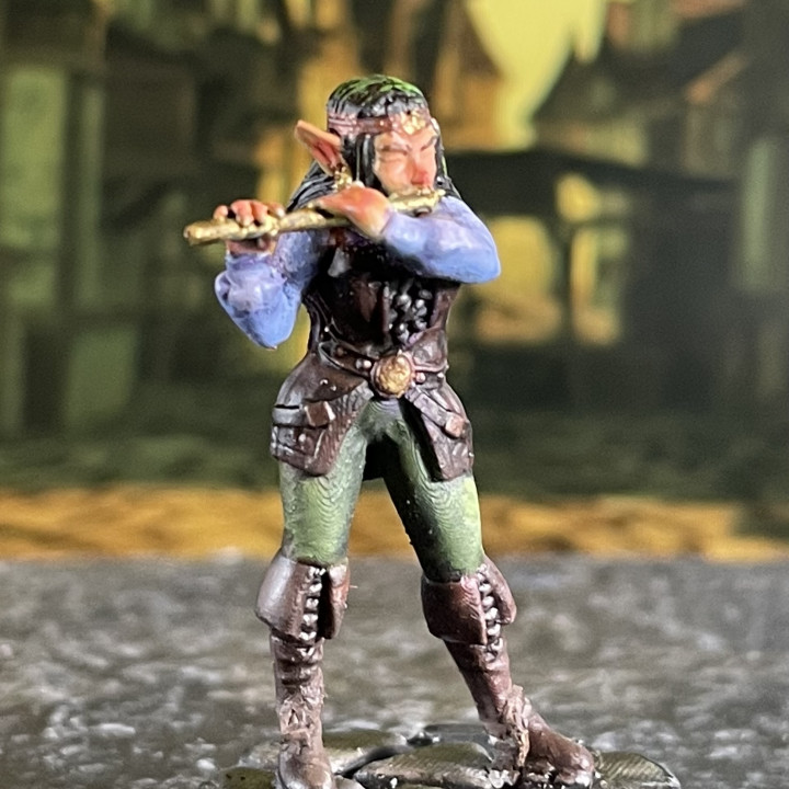 3D Print of bard elf with flute by dpouls