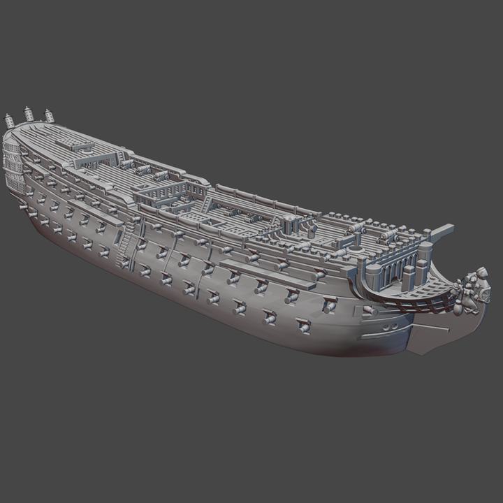3D Printable GB HMS Victory 1st rate (Pre-Refit) (104 guns), 1765-1805 ...
