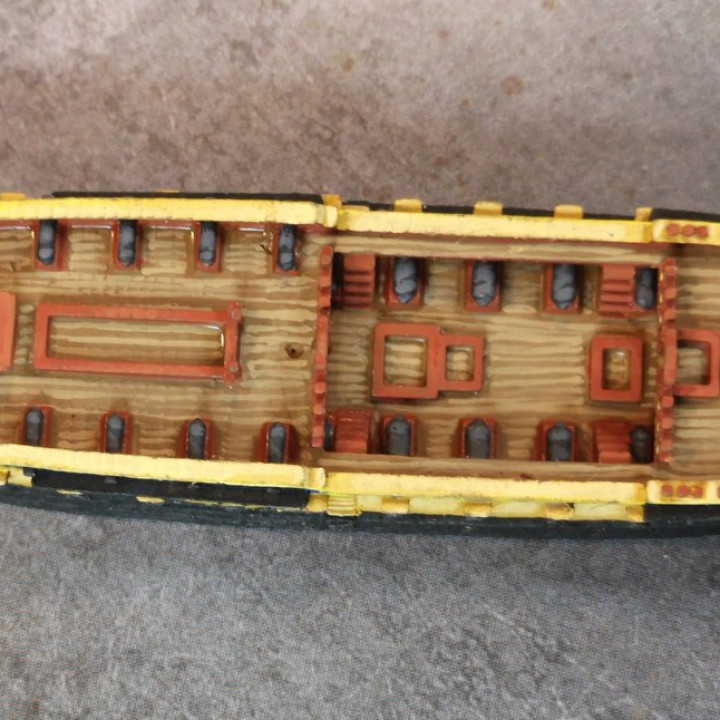 3D Printable French Frigate "Hermione" (32 guns) AOA-FR-9 by Turner ...