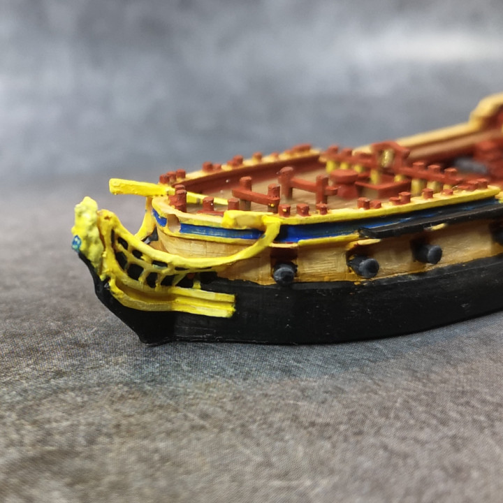 3D Printable French Frigate "Hermione" (32 guns) AOA-FR-9 by Turner ...