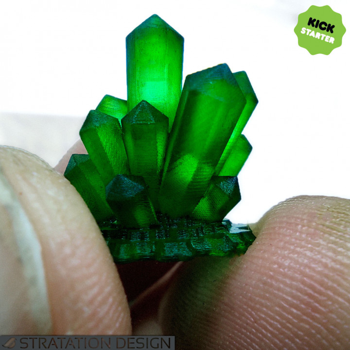 3D Printable Crystal Cluster 02 by Stratation Design