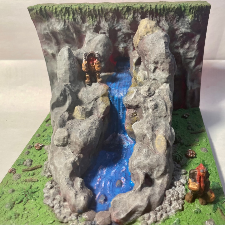 3D Print of AEPCEF11 - Peaceful Waterfall by windytrusty