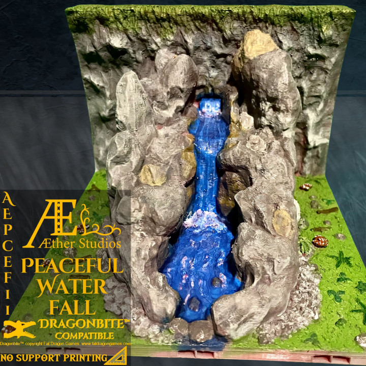 3D Printable AEPCEF11 - Peaceful Waterfall by Aether Studios