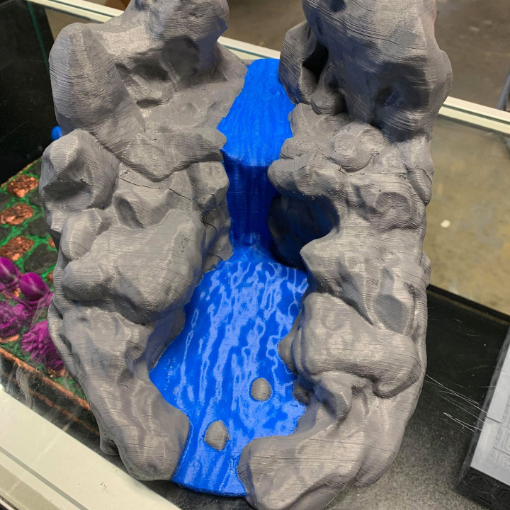 3D Printable AEPCEF11 - Peaceful Waterfall by Aether Studios
