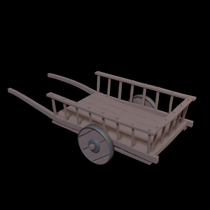 3D Printable Medieval Wheelbarrow [PRE-SUPPORTED] by Austin Templeton