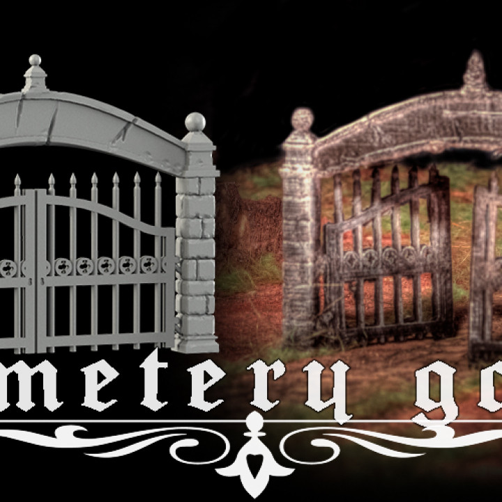 3D Printable Cemetery Gate super Bundle by Crosslances