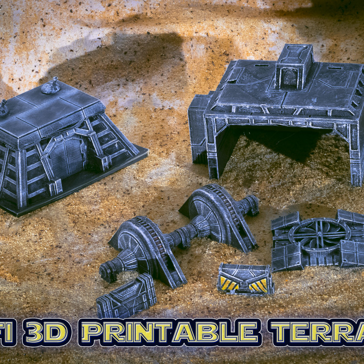 3D Printable Sci fi terrain Bundle by Crosslances