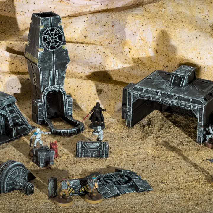 3D Printable Sci fi terrain Bundle by Crosslances