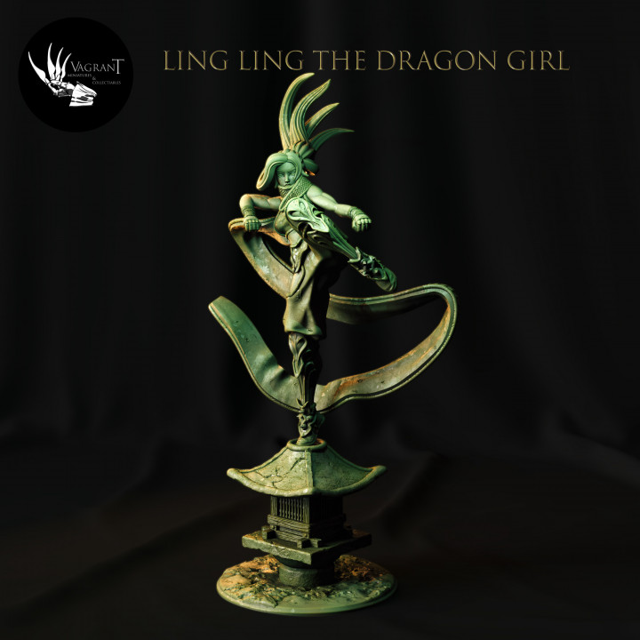 3D Printable Ling Ling the dragon girl by Vagrant Miniatures
