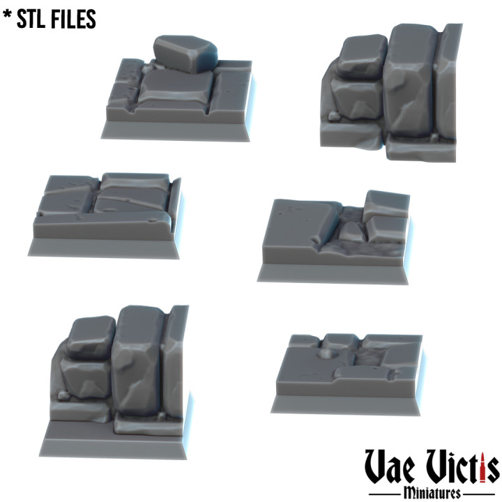 3D Printable The Stone bases #02 by Vae Victis Miniatures