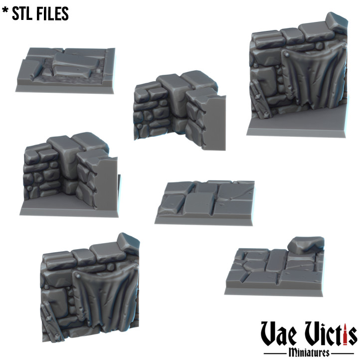 3D Printable The Stone bases #02 by Vae Victis Miniatures
