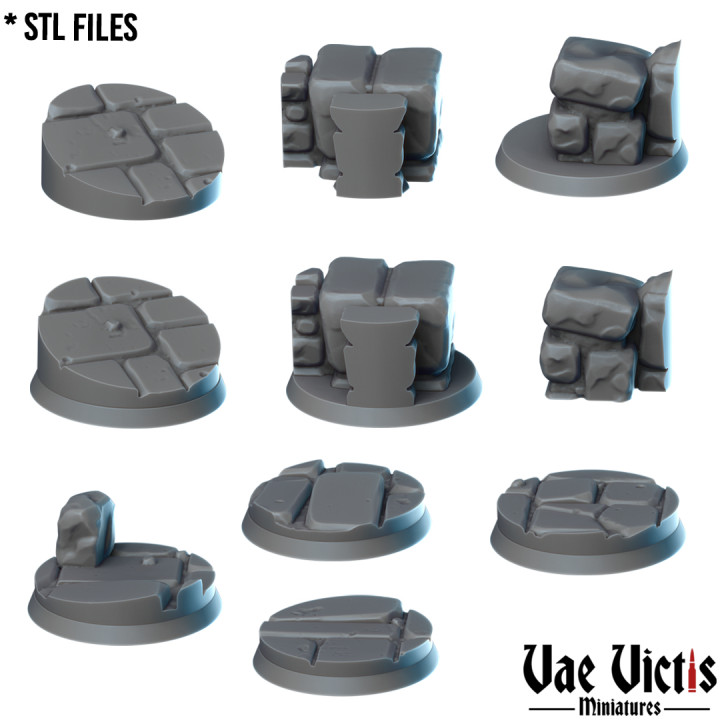 3D Printable The Stone bases #02 by Vae Victis Miniatures