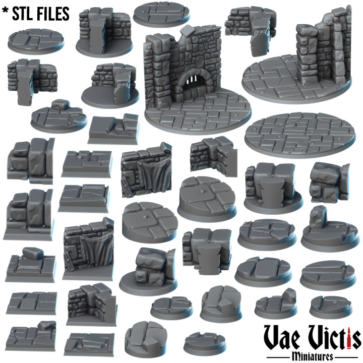 3D Printable The Stone bases #02 by Vae Victis Miniatures