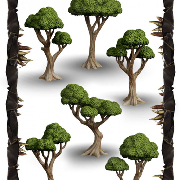 3D Printable Canopy Trees by RocketPigGames