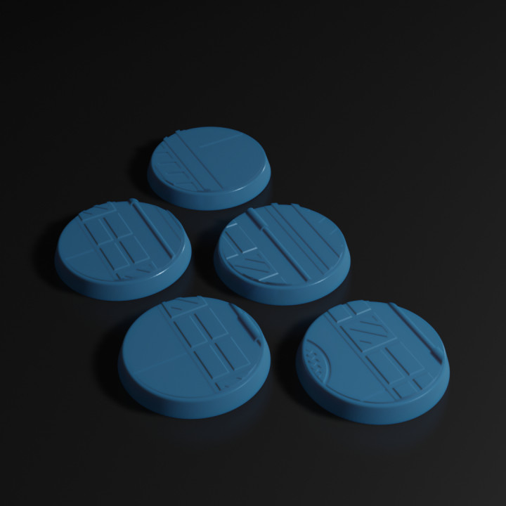 3D Printable Industrial / Sci-Fi Miniature Bases - Assorted Infantry ...