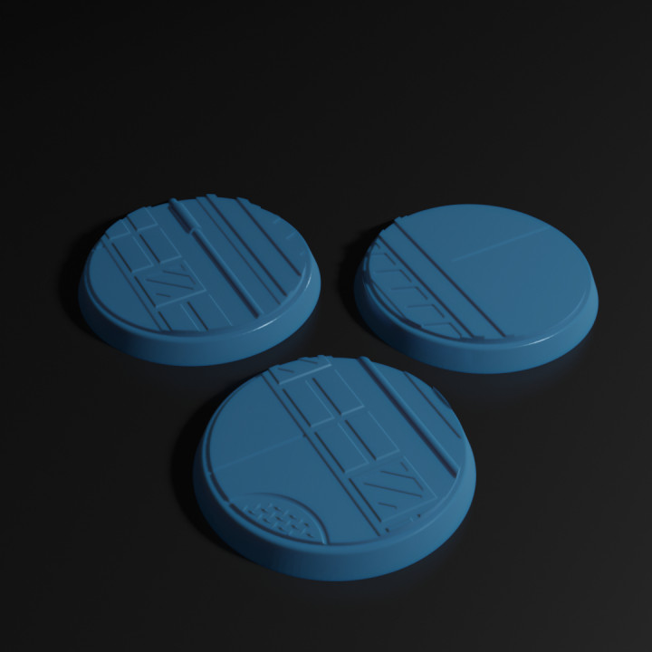 3D Printable Industrial / Sci-Fi Miniature Bases - Assorted Infantry ...