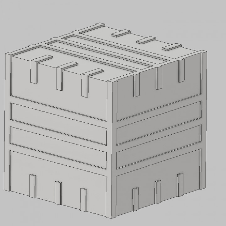3D Printable Container / Box / Crate by WingedLionStudios
