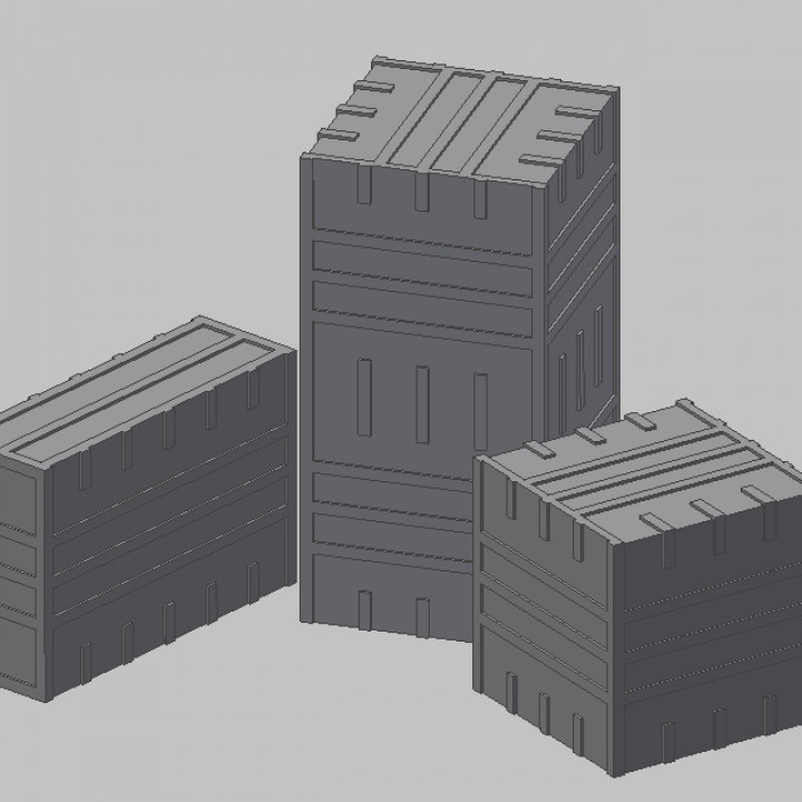 3D Printable Container / Box / Crate by WingedLionStudios