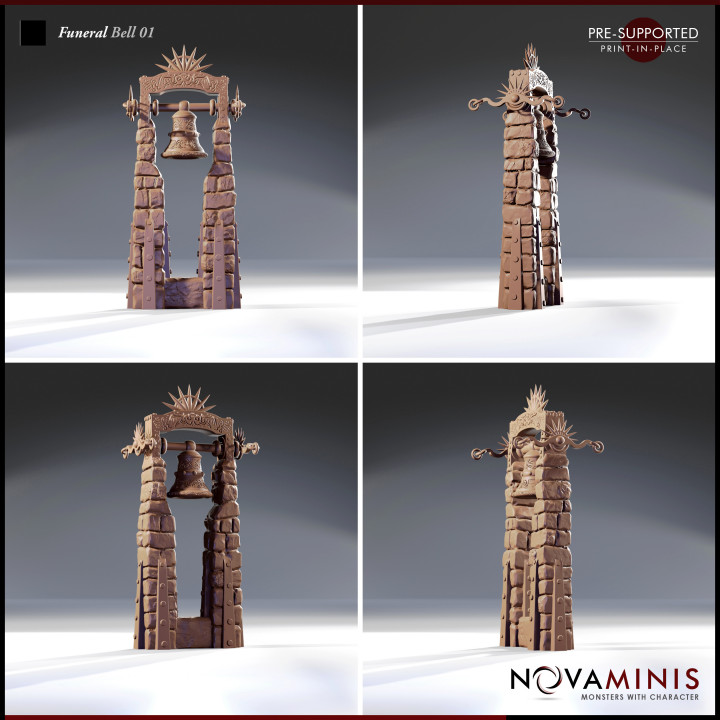 3D Printable Funeral Bell 01 by NovaMinis