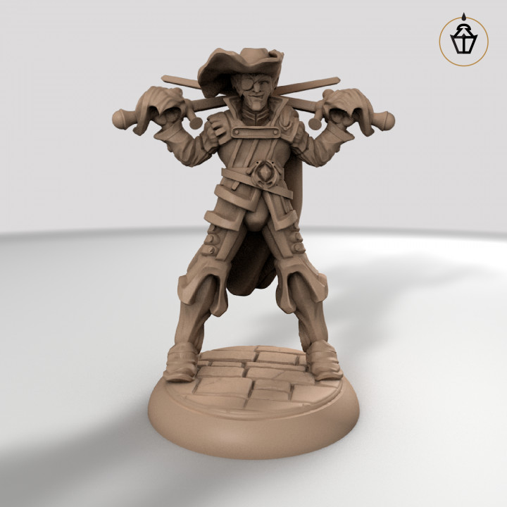 3D Printable Drow Swashbuckler by Lamppost Collective