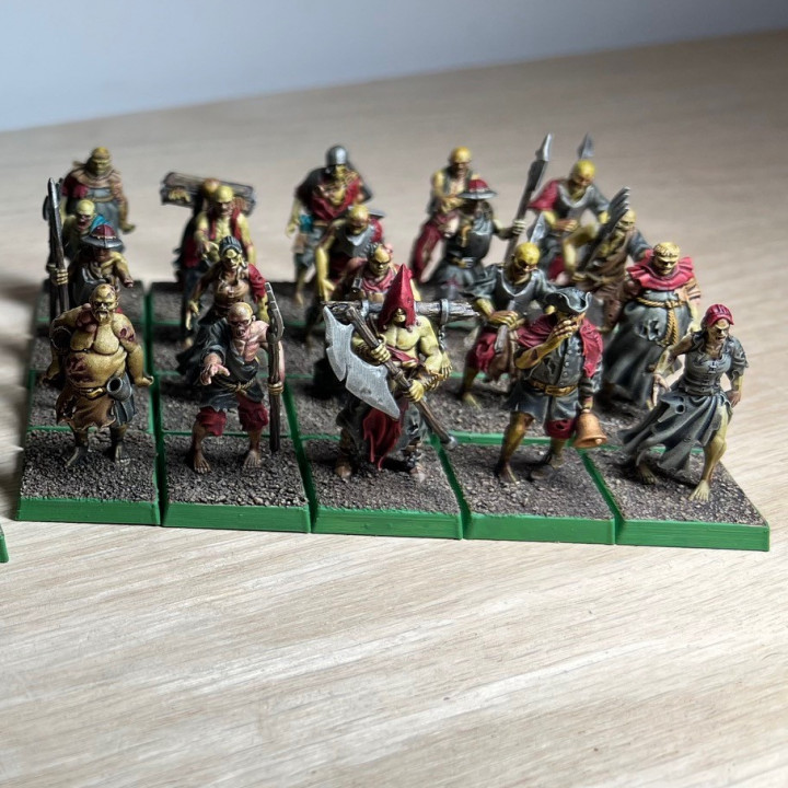 3D Print of Zombie Command Group - Highlands Miniatures by f4ction