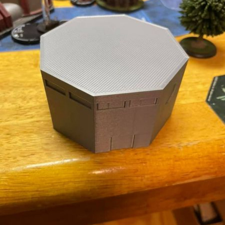 3D Printable battletech mechwarrior hex buildings. by Ron Ploeger