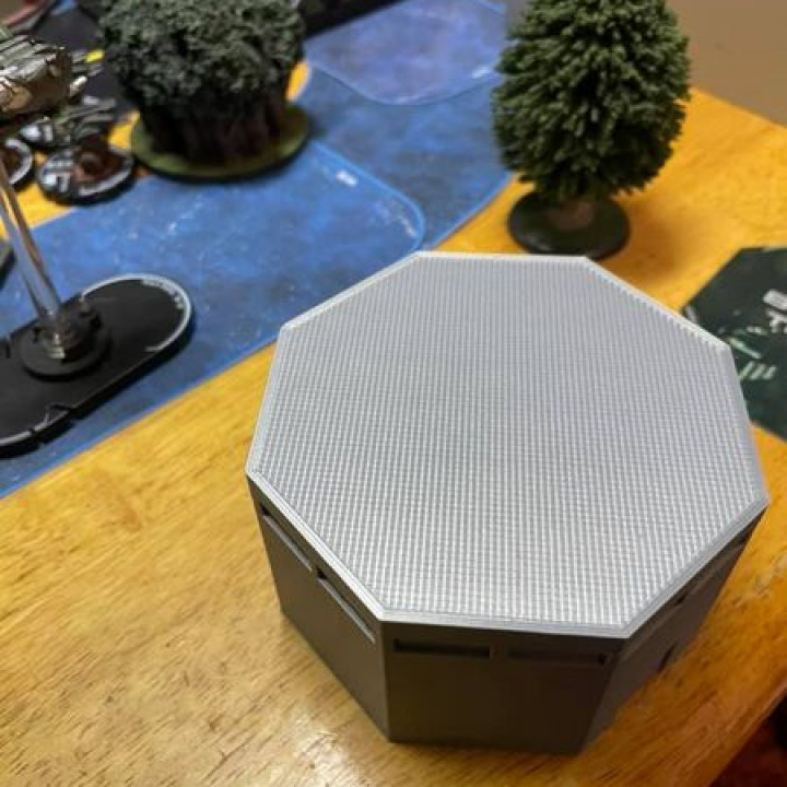 3D Printable battletech mechwarrior hex buildings. by Ron Ploeger