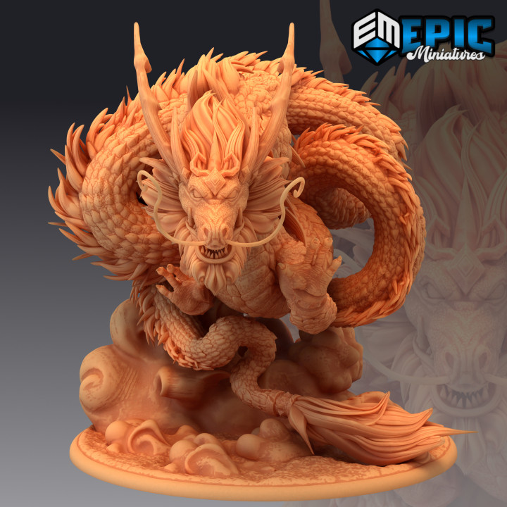 3D Printable Azure Dragon of the East / Chinese Deity / Asian Wingless ...