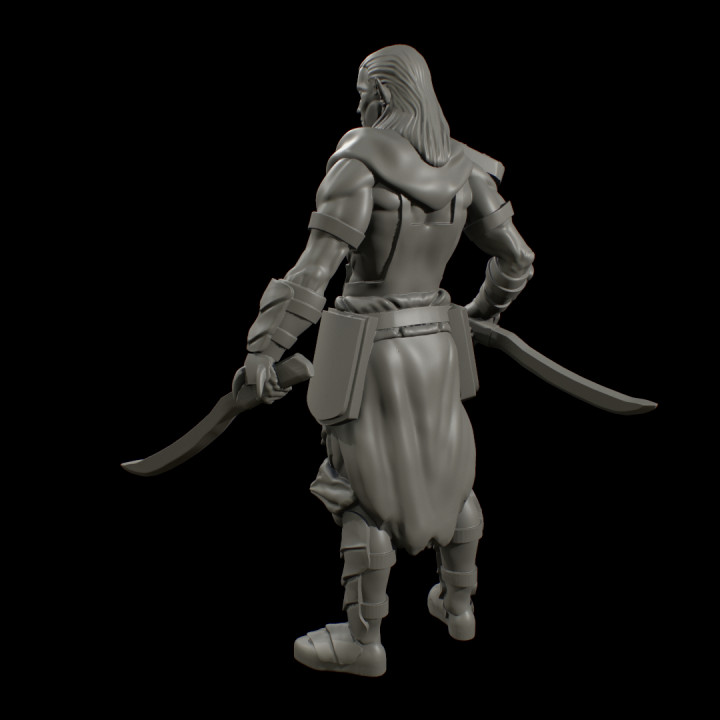 3D Printable Drow Warrior Male by Jeremy Smith