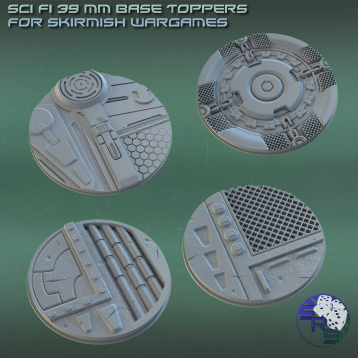 3D Printable Sci Fi Base Toppers and Tokens for Skirmish Wargames by ...