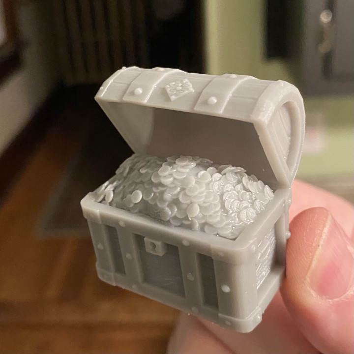 3D Printable Chest of Gold Coins by Zach Bolyard