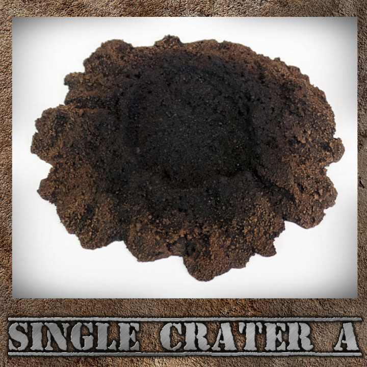 3D Printable Single Crater A: Blast Craters Terrain Set by Terrainify