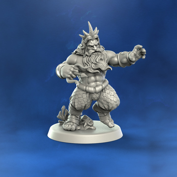 3D Printable Star Player Triton by Punga Miniatures