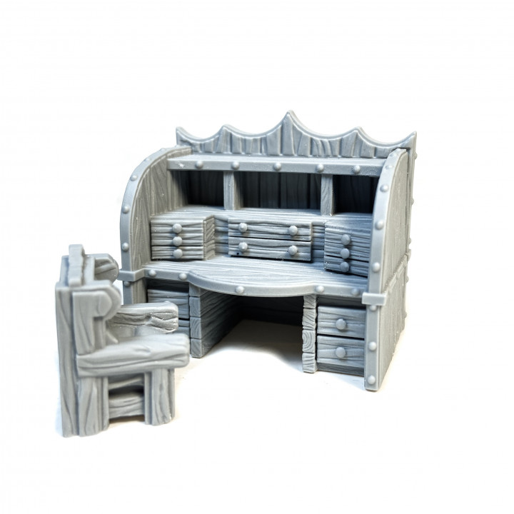 3D Printable Dark Magister Workplace by Tiny Furniture
