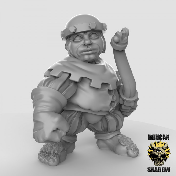 3D Printable Halfling with Bows (pre supported) by Duncan Shadow