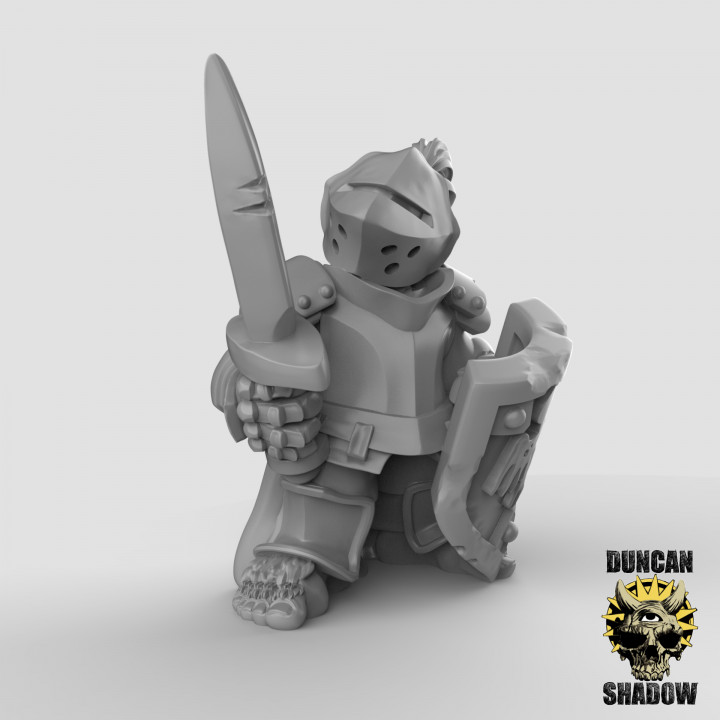 3D Printable Halfling Paladins (pre supported) by Duncan Shadow
