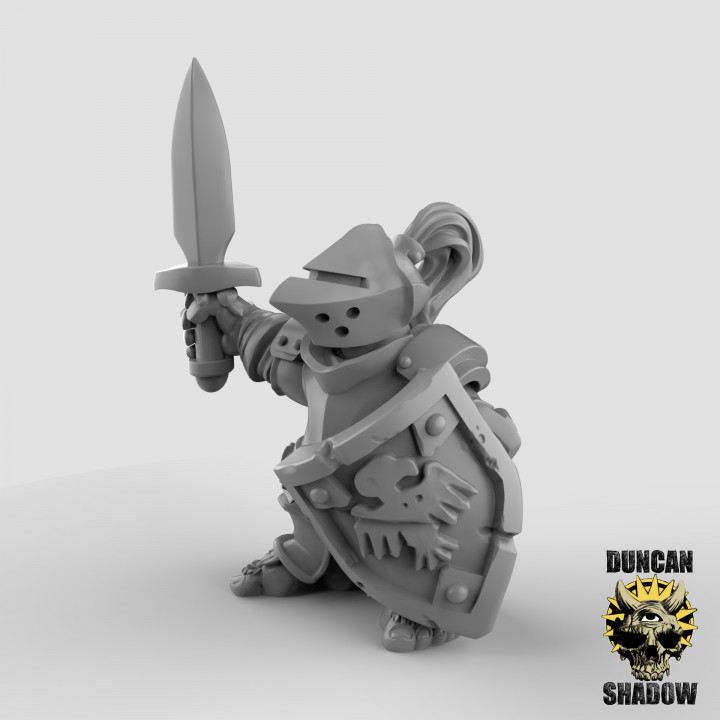 3D Printable Halfling Paladins (pre supported) by Duncan Shadow