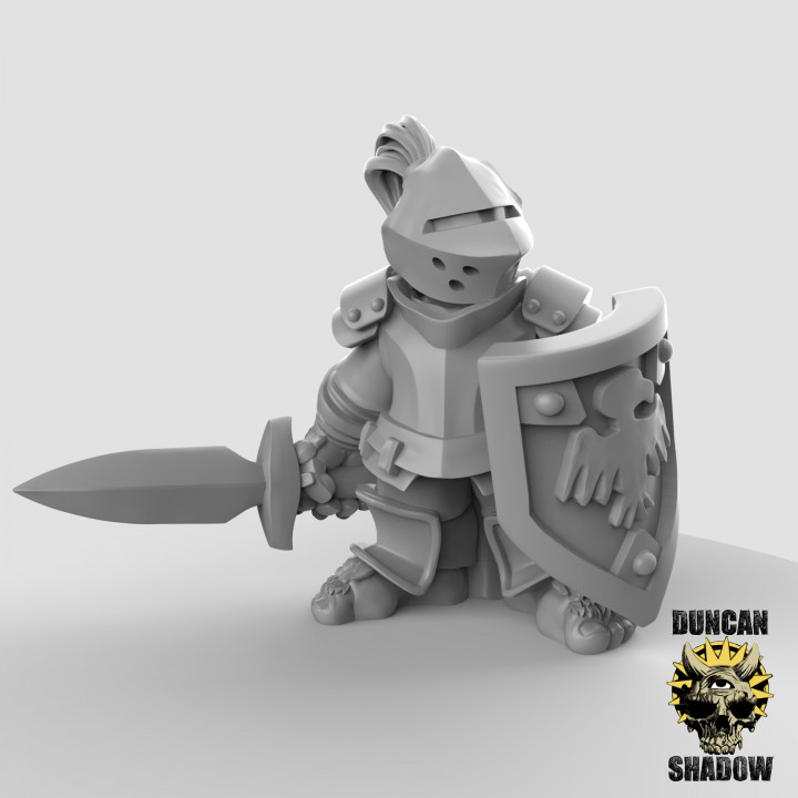3D Printable Halfling Paladins (pre supported) by Duncan Shadow