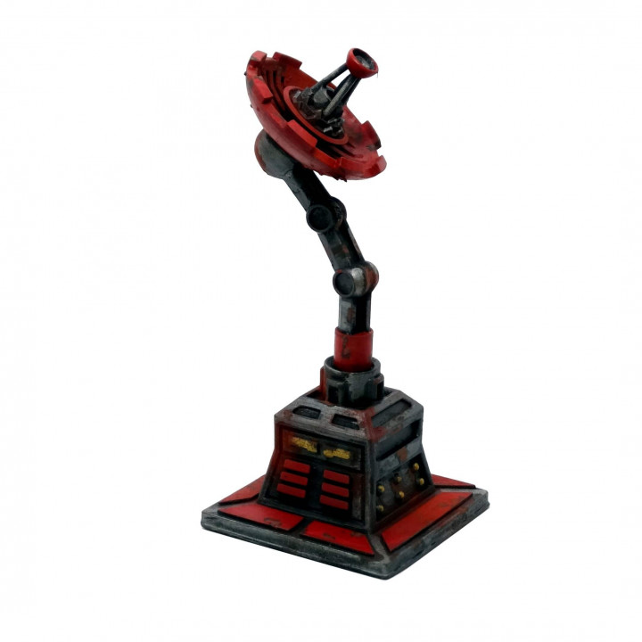 3D Printable Communications array miniature with computer terminal and ...