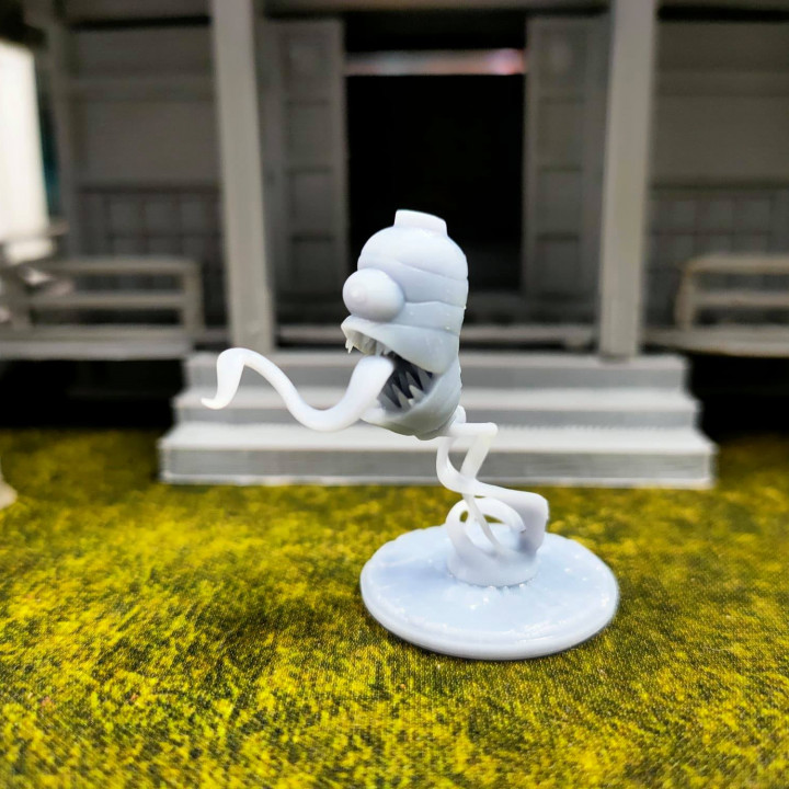 3D Printable nekomata (two tail cat) and chochin obake (lantern ghost ...